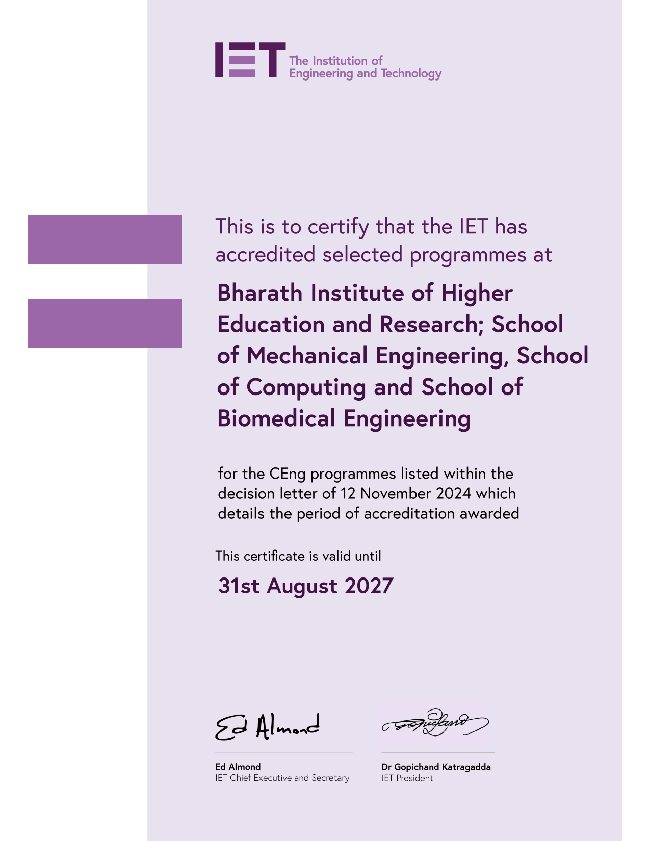 Bharath Institute of Higher Education and Research